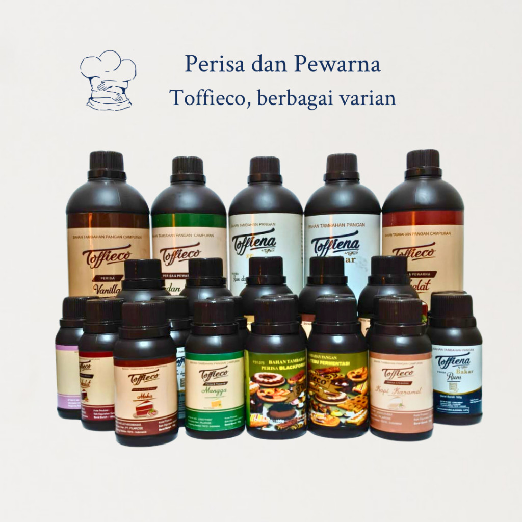 Jual Toffieco Pasta & Pewarna Makanan – 100ml, 250ml, 1L (Berbagai Rasa ...