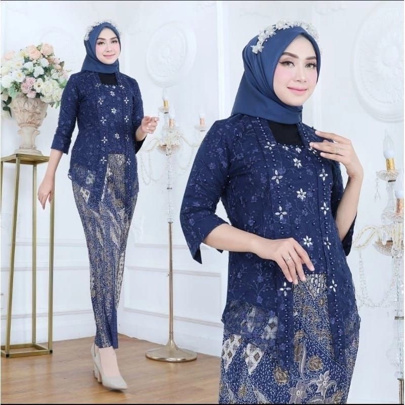 Jual Promo besar New One Set Kebaya Kutu Baru Model Payet Kebaya Wisuda Mewah Kebaya Modern ...