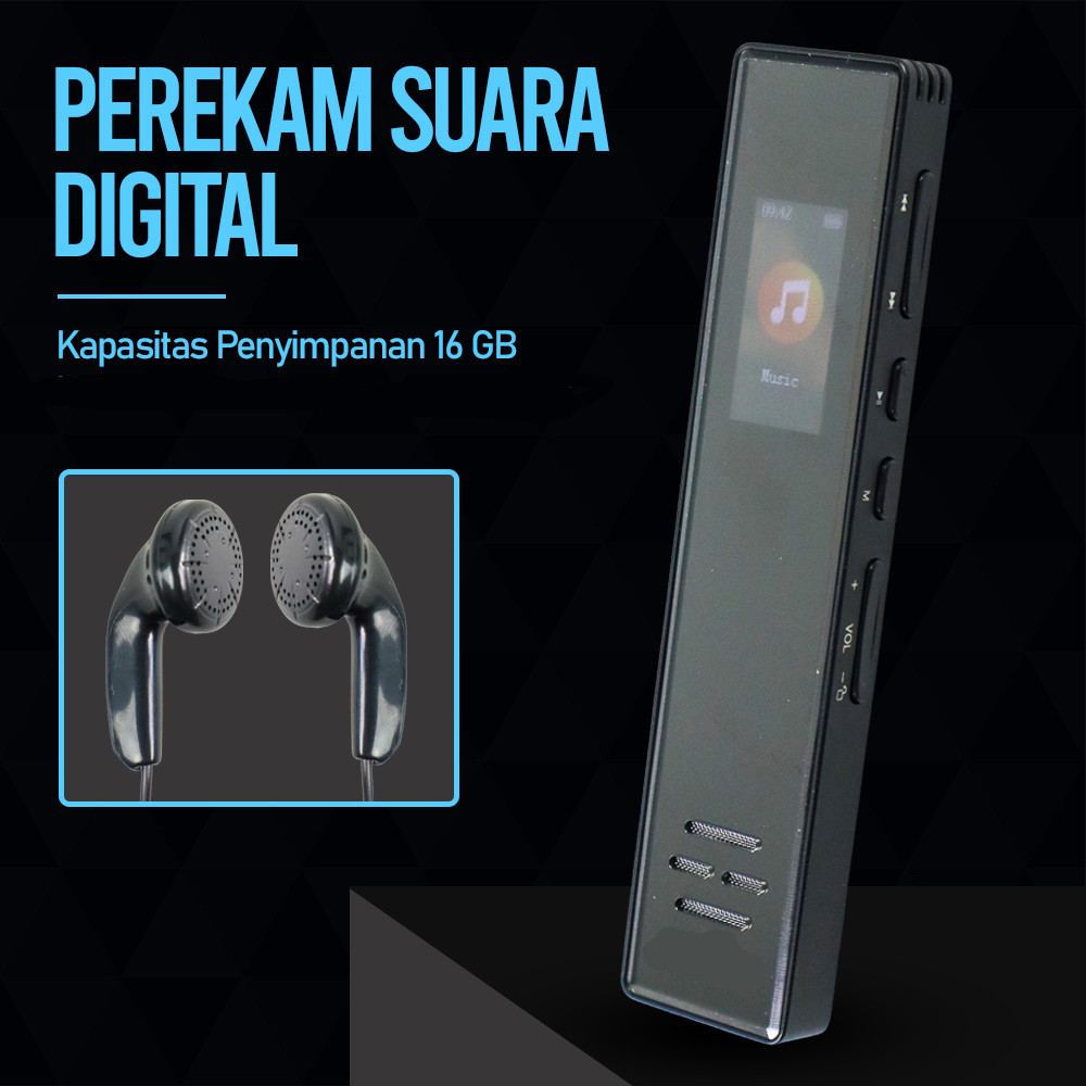 Jual GROSIRUNIK99 MROBO A10 16GB Perekam Suara Digital Voice Recorder ...