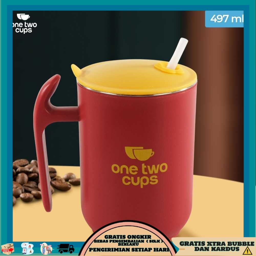 Jual One Two Cups Gelas Kopi Stainless Steel Insulation Sealed Cup ...