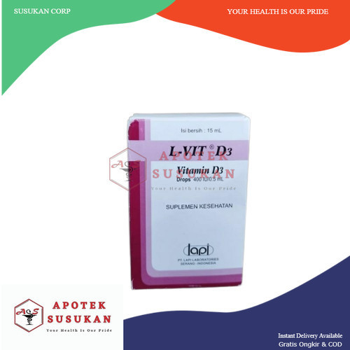 Jual L-Vit D3 400IU Drop 15 ML ( Memenuhi Kebutuhan Vitamin D ) | Shopee Indonesia