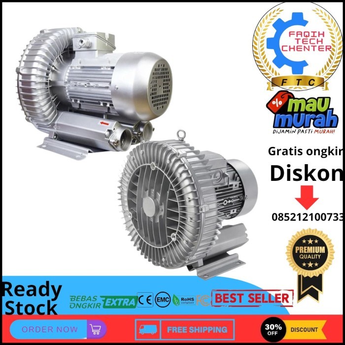 Jual Ring Blower 1HP Rotor HB 750 380V Centrifugal Blower Vortex Tambak ...