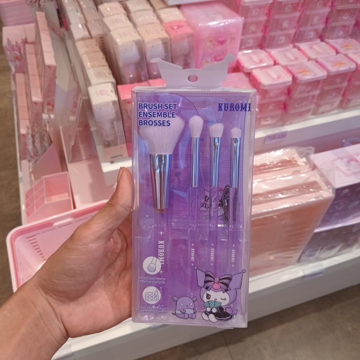 Jual MINISO Kuromi Series Makeup Brush Set (4pcs) - Set Kuas Makeup ...