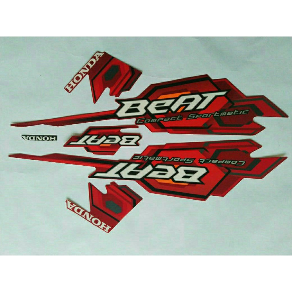 Jual stiker striping honda beat karbu 2008 merah | Shopee Indonesia