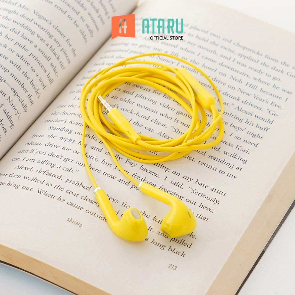 Jual Ataru Basic Earphone - Kuning In Ear Headphones Kabel Headset ...