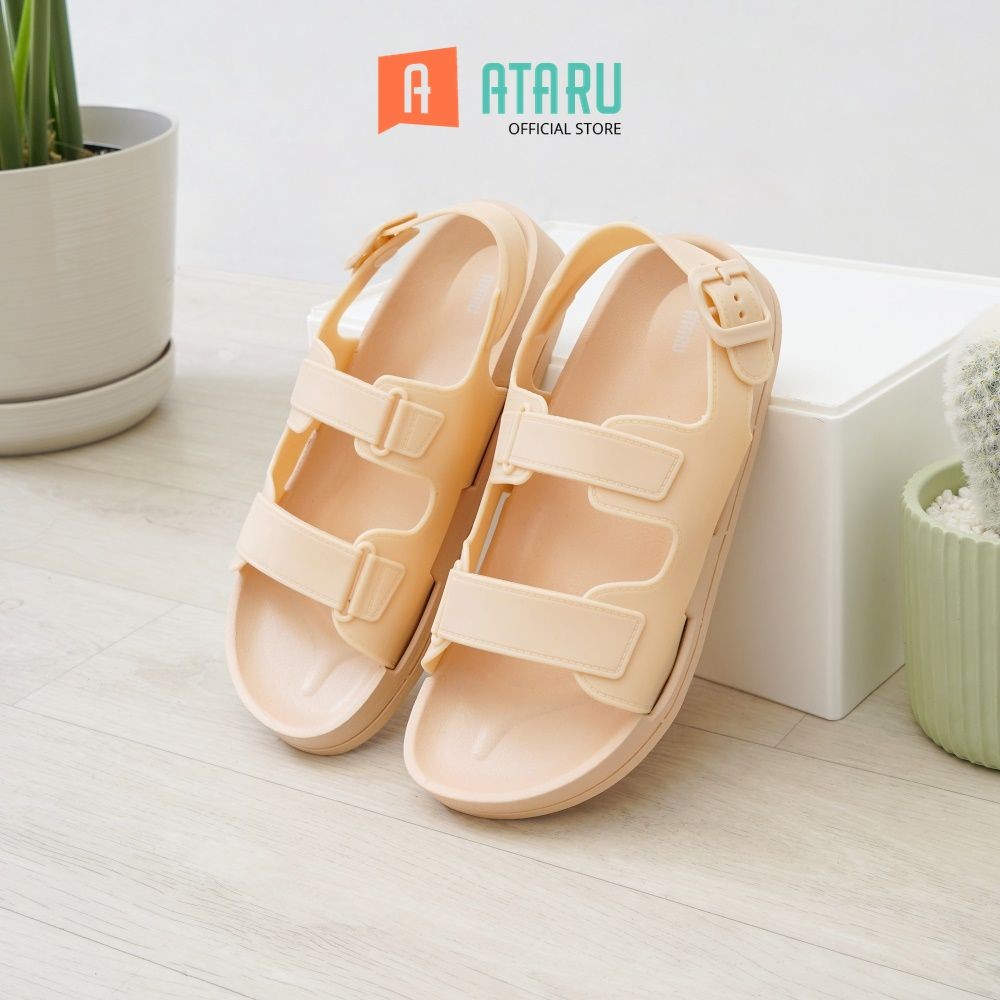 Jual Ataru Ukuran 41 Sandal Wanita Double Strap - Krem Beige Women ...