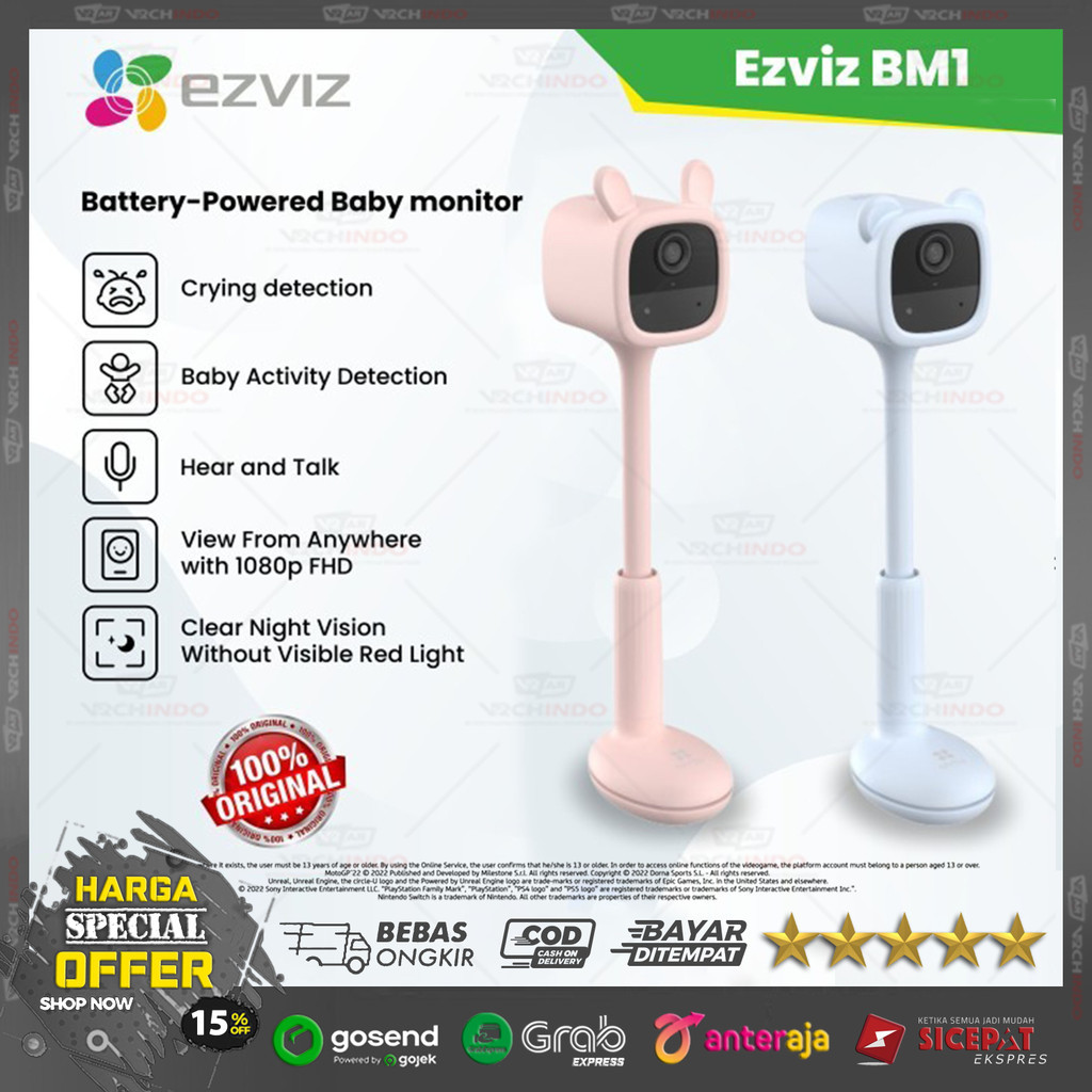 Jual Ezviz BM1 Baby Camera Two-Way Talk 1080p | CCTV Camera Battery ...