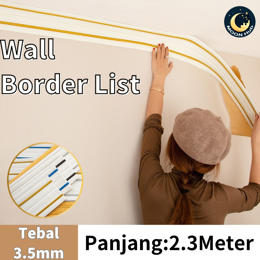Jual List Foam Wallpaper Foam 3D List Wall Border List 2.3 Meter ...