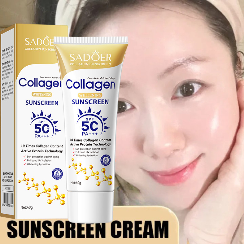 Jual SADOER SPF 50 Collagen Sunscreen Badan Wajah Krim Sunblock Badan ...