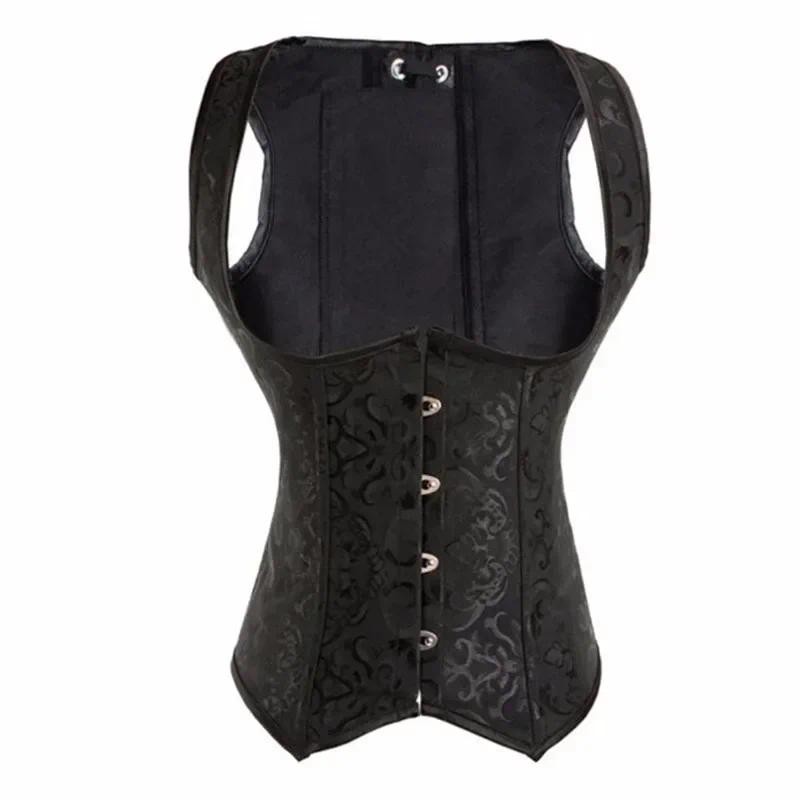 Jual Underbust Corset And Bustier Embroidery Vest Overbust Corselet Gothic Women Sexy Vintage ...