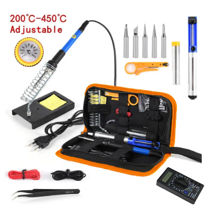 Jual Set Solder Listrik Lengkap dengan Multimeter Iron Tool Kit 60W 220V Solder Listrik Murah ...