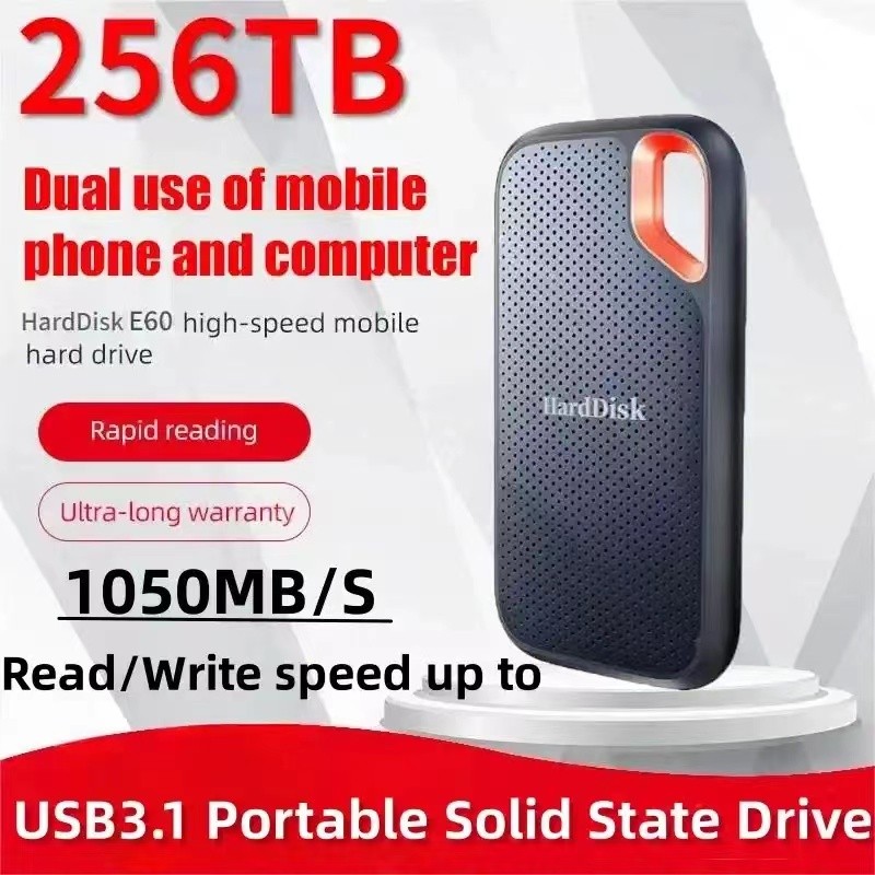 Jual High-speed portable ssd external hard drive 1TB External Hard Disk 2TB External Solid State ...