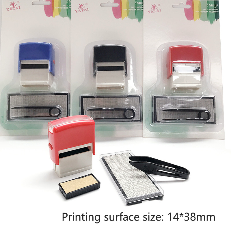 Jual Rubber Stamp Kit DIY Personalized Self Inking Business Address Name Number Letter Stamp ...