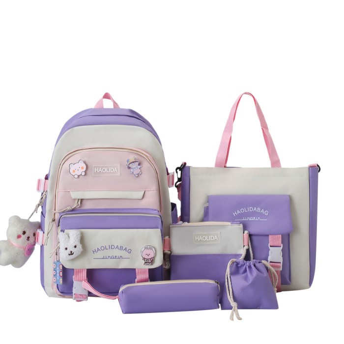 Jual [New Collection] tas sekolah anak perempuan 5in 1 tas ransel anak ...
