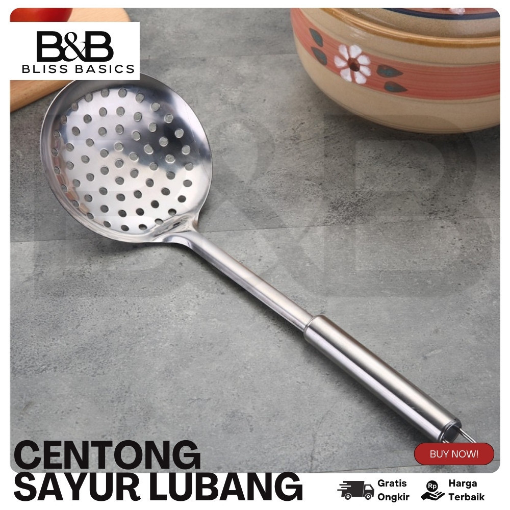 Jual B&B Centong Sayur Stainless Sendok Sup Saringan Sendok Kuah Sayur ...