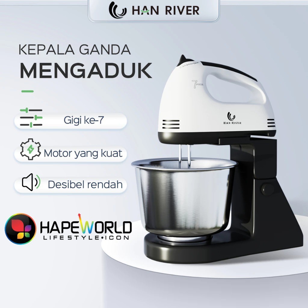 Jual HAN RIVER Stand Mixer HRDDQ03WT Putih-GARANSI RESMI | Shopee Indonesia