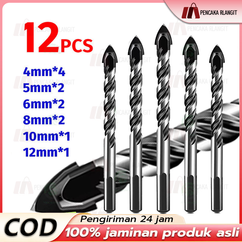 Jual Mata Bor Beton Keramik Kaca Set Komplit 12 Pcs Mata bor multifungsi untuk granit keramik ...