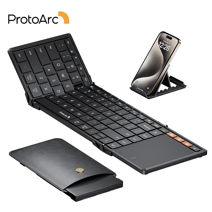 Jual ProtoArc XK01 TP Foldable Keyboard with Touchpad Folding Bluetooth ...