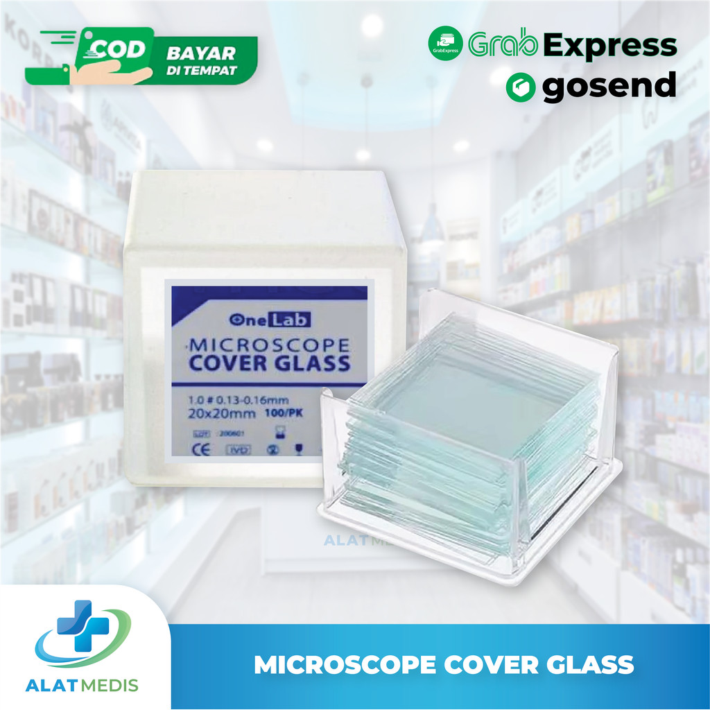 Jual Cover Glass Microskop Penutup Kaca Preparat 18MM, Cover Glass 20MM, Cover Glass 22MM, Cover ...