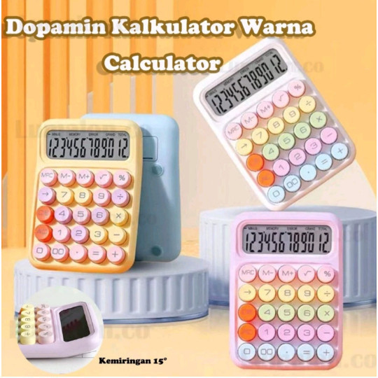 Jual Kalkulator 12 Digit Kalkulator Korea Dopamin Kalkulator Mini ...