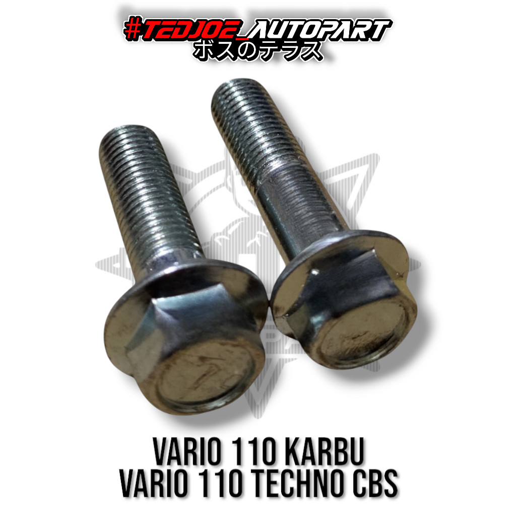 Jual (2 Pcs) Baud Tahanan Knalpot Vario 110 Lama Karbu | Set Baut ...