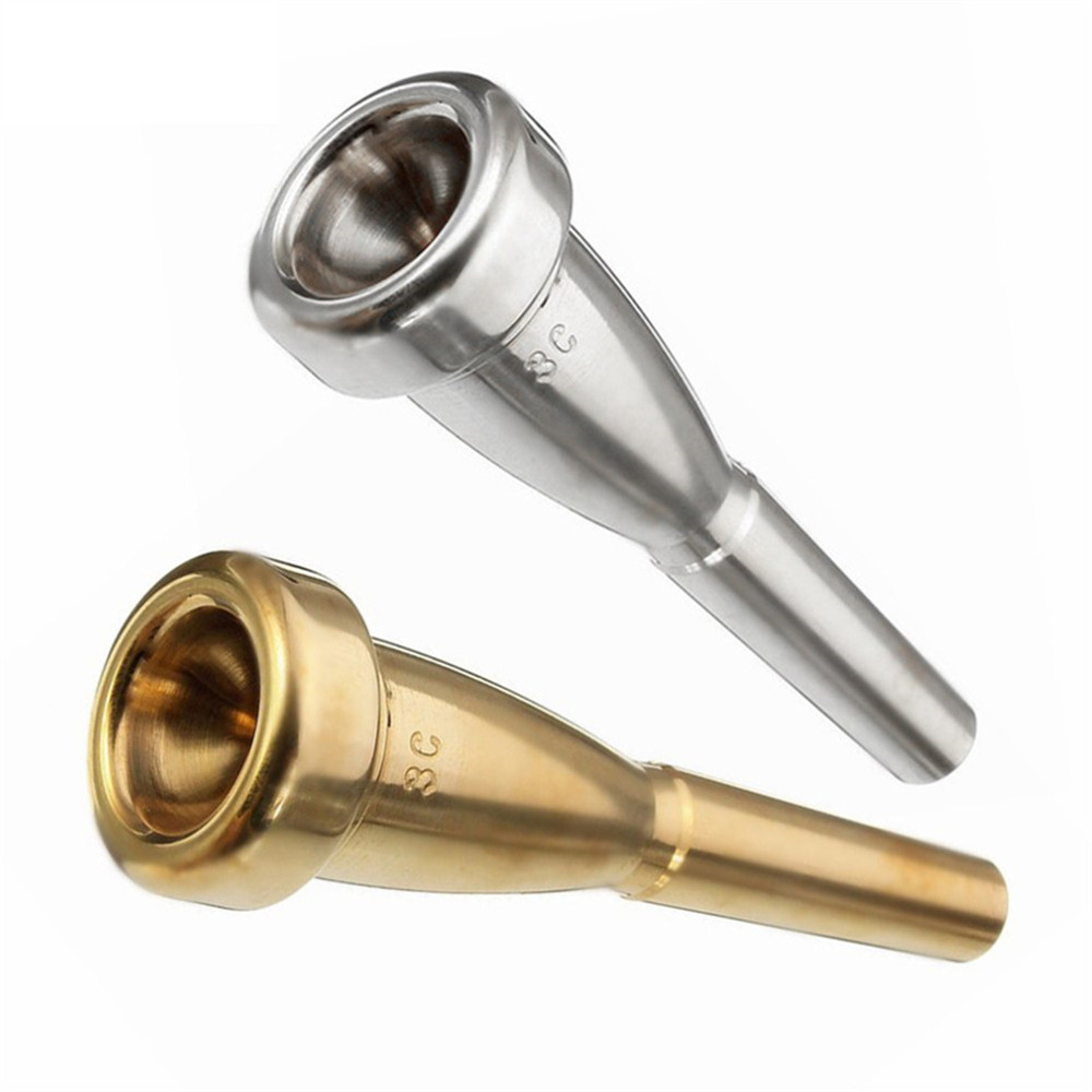Jual New 3C 5C 7C Professional Trumpet Mouthpiece, Gold Silver Plating ...