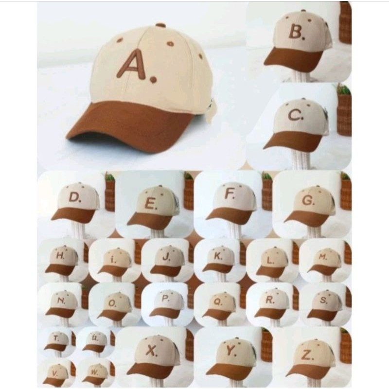 Jual Topi Anak Bordir Inisial A samapai Z Untuk Usia 3 Sampai 10 Tahun ...