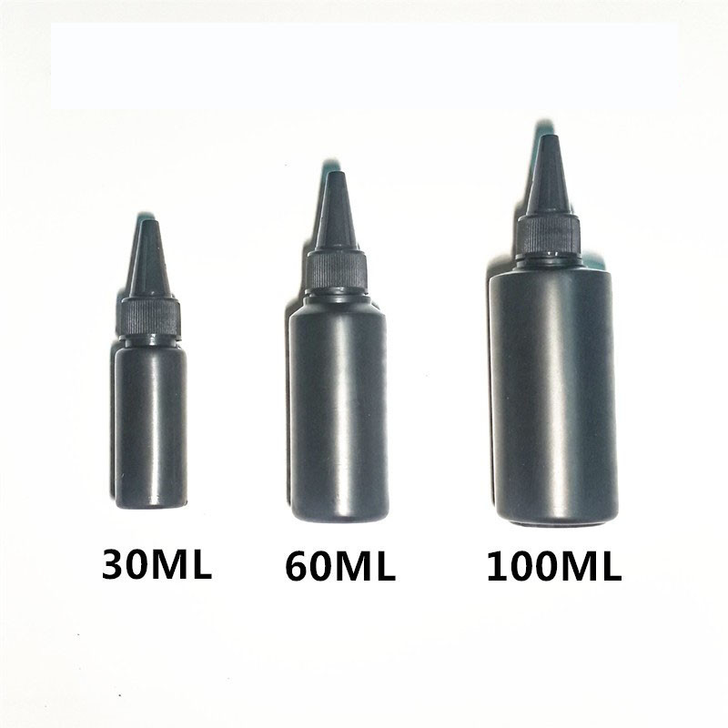 Jual 30ML, 60ML, 100ML beaker bottle, black, dark plastic bottle, PE ...