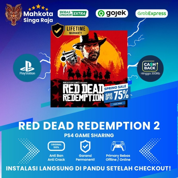 Jual 3TDN Red Dead Redemption 2 - Rdr2 - Ps4 - Playstation4 Game ...