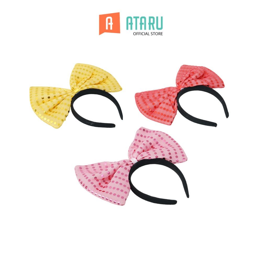 Jual Ataru Fashion Bando Anak Big Bow Random Toy Kids Toy Headband ...