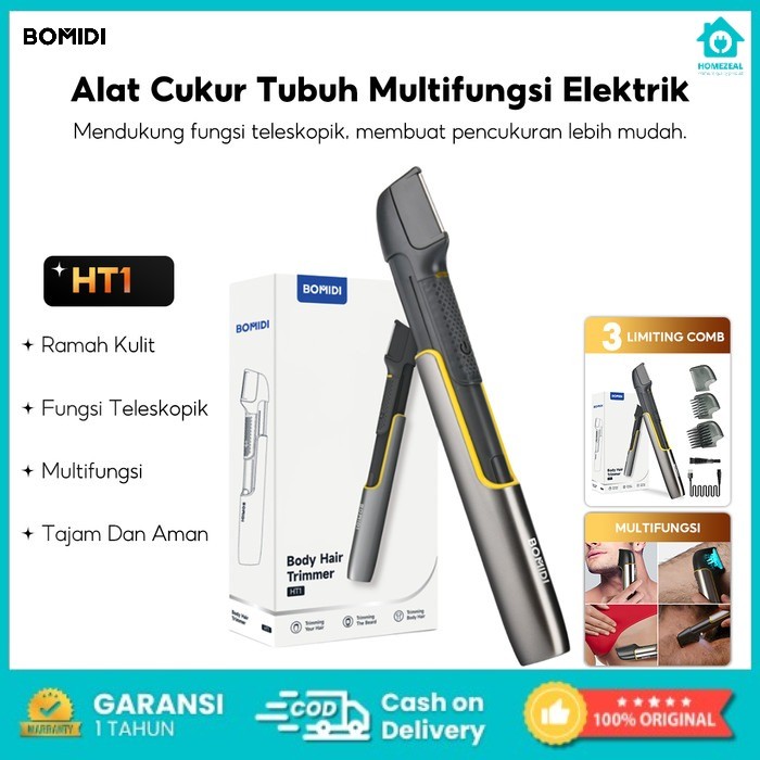 Jual BOMIDI HT1 Alat Cukur Tubuh Multifungsi Elektrik Smart Body Trimmer Electric Shaver Rambut ...