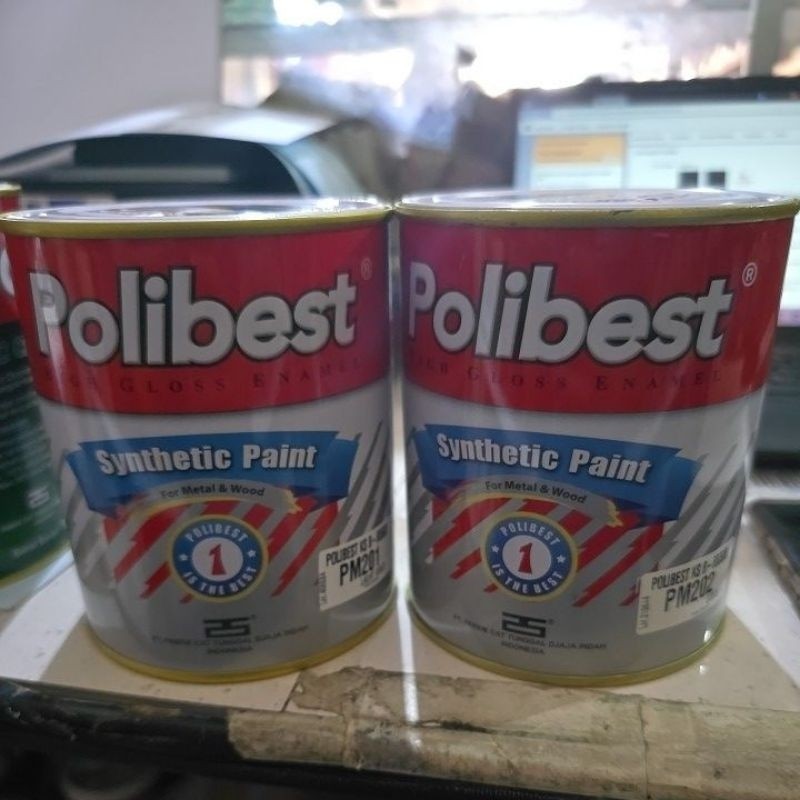 Jual CAT EMAS GOLD KAYU BESI MINYAK PENGENCER TINER POLIBEST 1KG ...