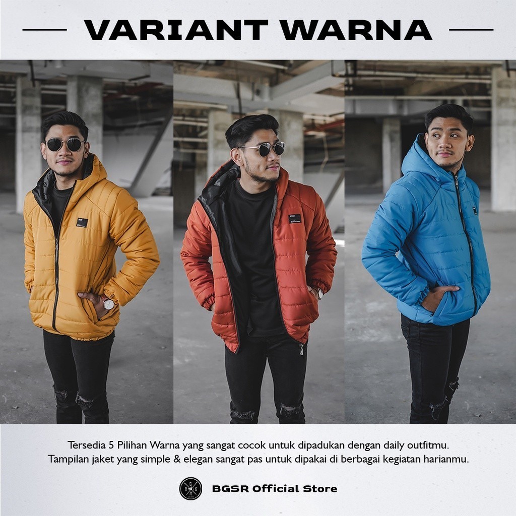 Jual PROMO NEW JAKET PRIA TEBAL WINDBREAKER TOURING SUNMORI MOTOR VESPA PUFFER WARNA BGSR ...