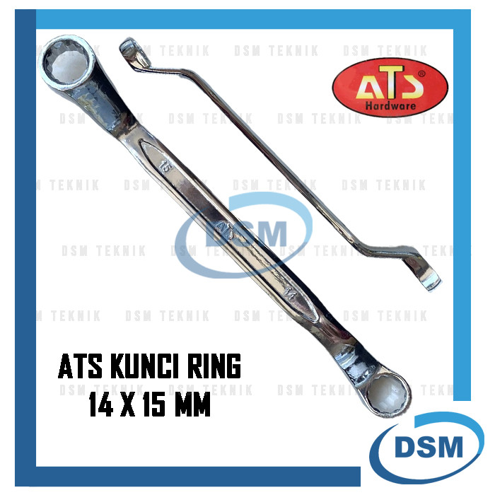 Jual ATS KUNCI RING 14 X 15 MM RENG 14X15 DOUBLE OFFSET RING SPANNER ...