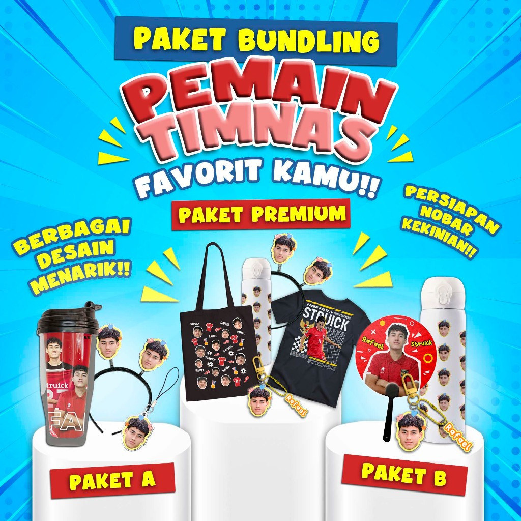 Jual PAKET BUNDLING PEMAIN TIMNAS FAVORIT KAMU - Paket Bundling Merch ...