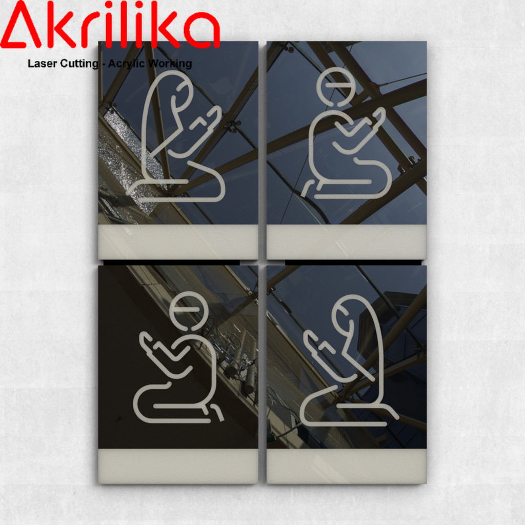 Jual AKRILIK SIGNAGE/SIGNBOARD"PRAYER ROOM/RUANG IBADAH PRIA/WANITA ...