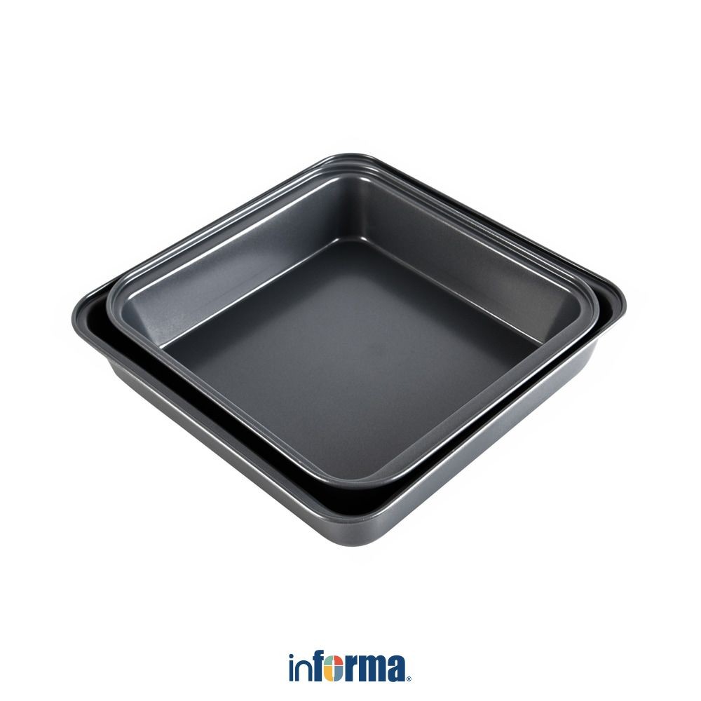 Jual Informa Cooking Color Set 2 Pcs Loyang Kue - Abu-Abu Tray Adonan ...