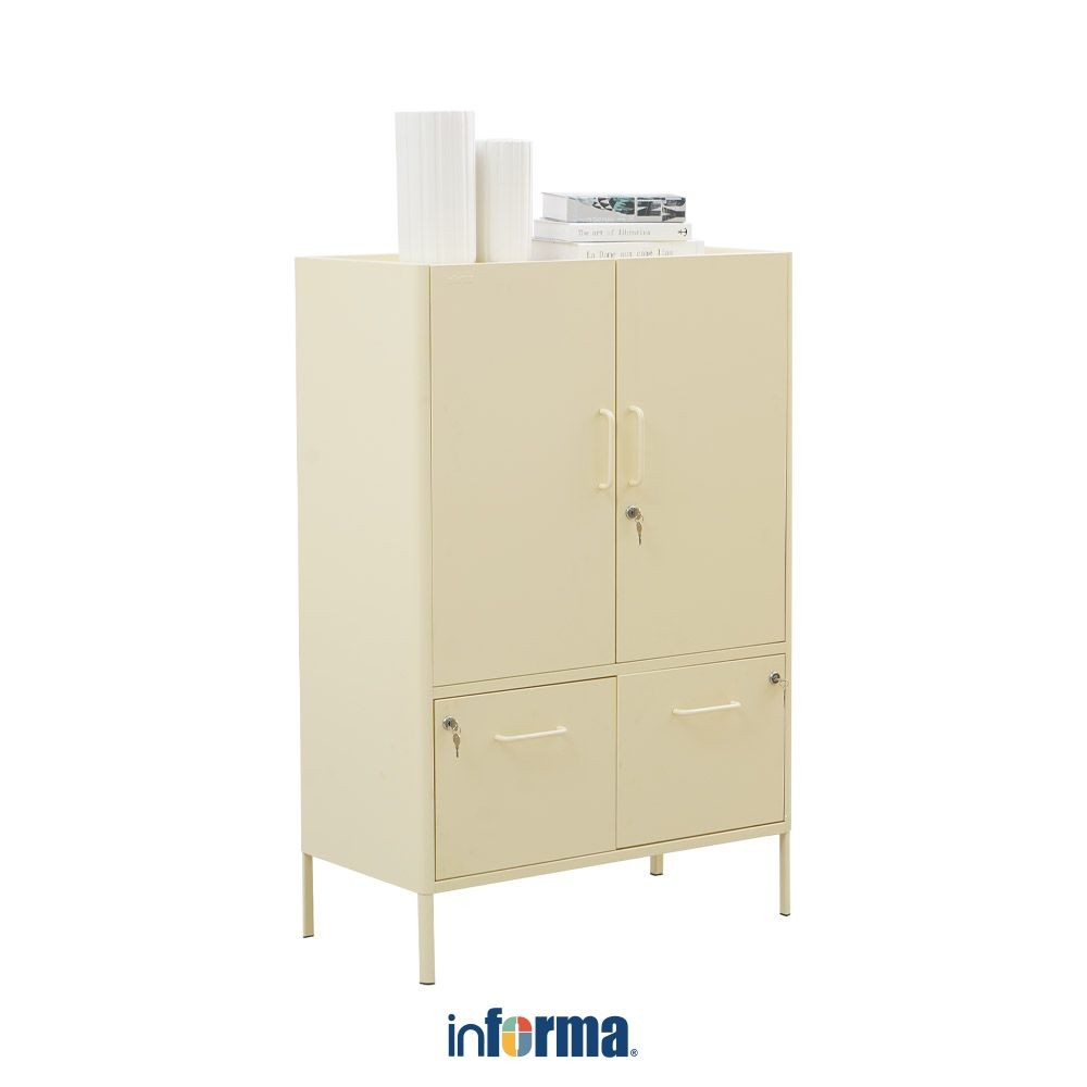 Jual Informa Lenelle Kabinet Kantor Metal - Putih Ivory Lemari Kabinet ...