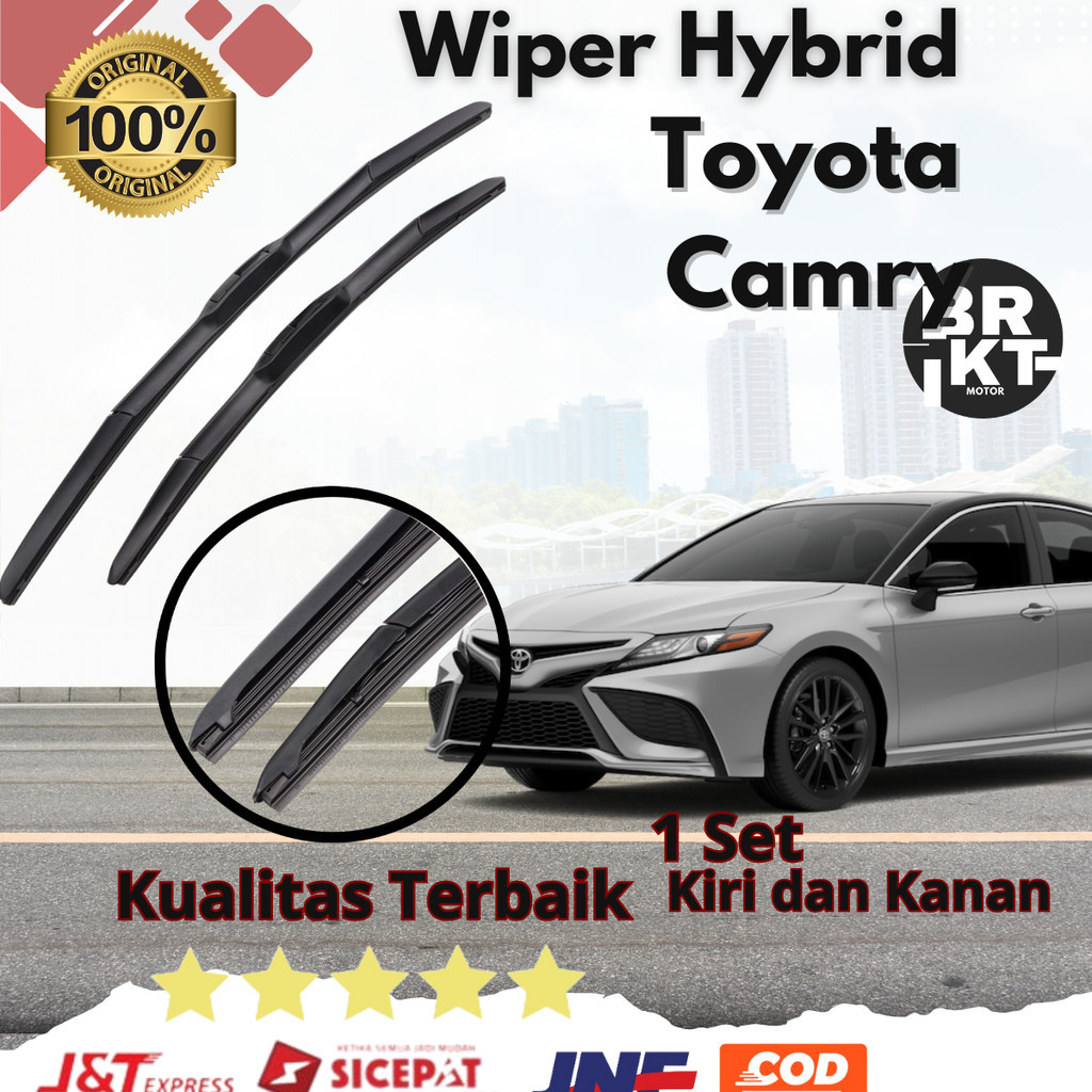 Jual Wiper Hybrid Mobil Toyota Camry Sepasang 2 PCS Kiri dan Kanan ...