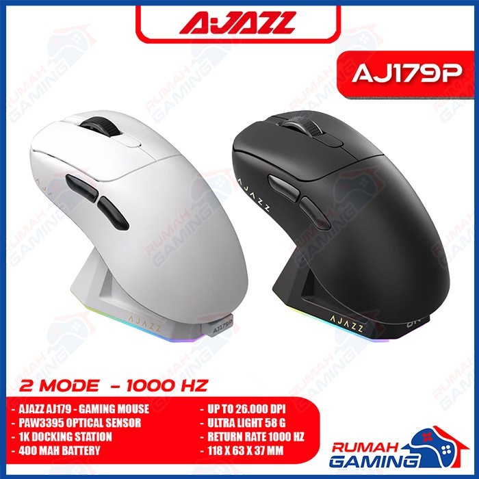 Jual AJAZZ AJ179P - Gaming Mouse - PAW3395 - 2 Modes - Charging Dock - 26000 DPI | Shopee Indonesia