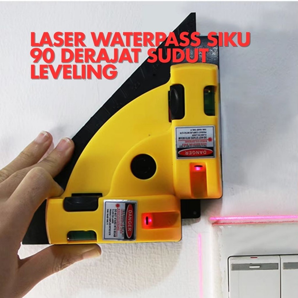 Jual Waterpass Siku 90 Derajat Sudut Leveling Laser Merah Water Pass ...