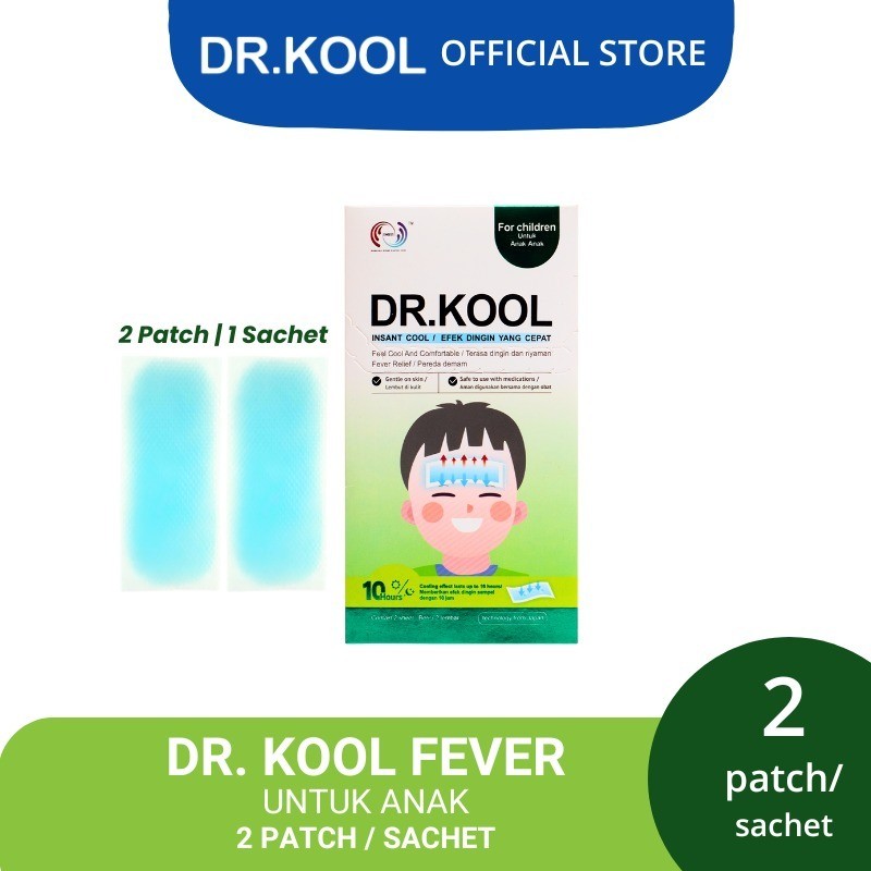 Jual DR. KOOL Fever Anak 1x2 achet- Plester Kompres Anak Penurun Demam ...