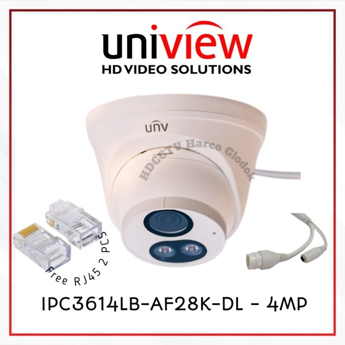 Jual IPC3614LB-AF28K-DL Uniview 4MP HD ColorHunter Fixed Eyeball Network Camera | Shopee Indonesia