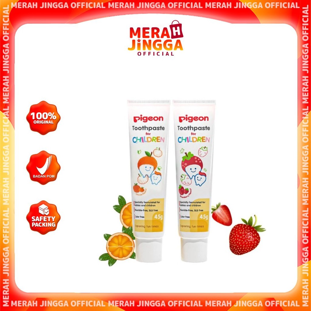 Jual Pigeon Toothpaste Strawberry Flavour - Orange Flavour 45Gr | Pasta ...