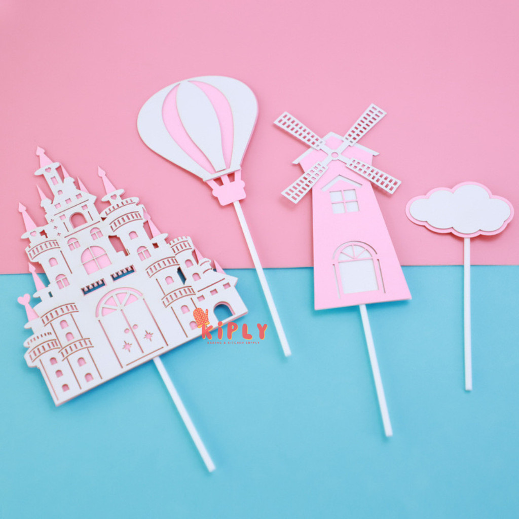 Jual (1 set) Cake Topper castle Istana /Topper Castle Istana Princess ...