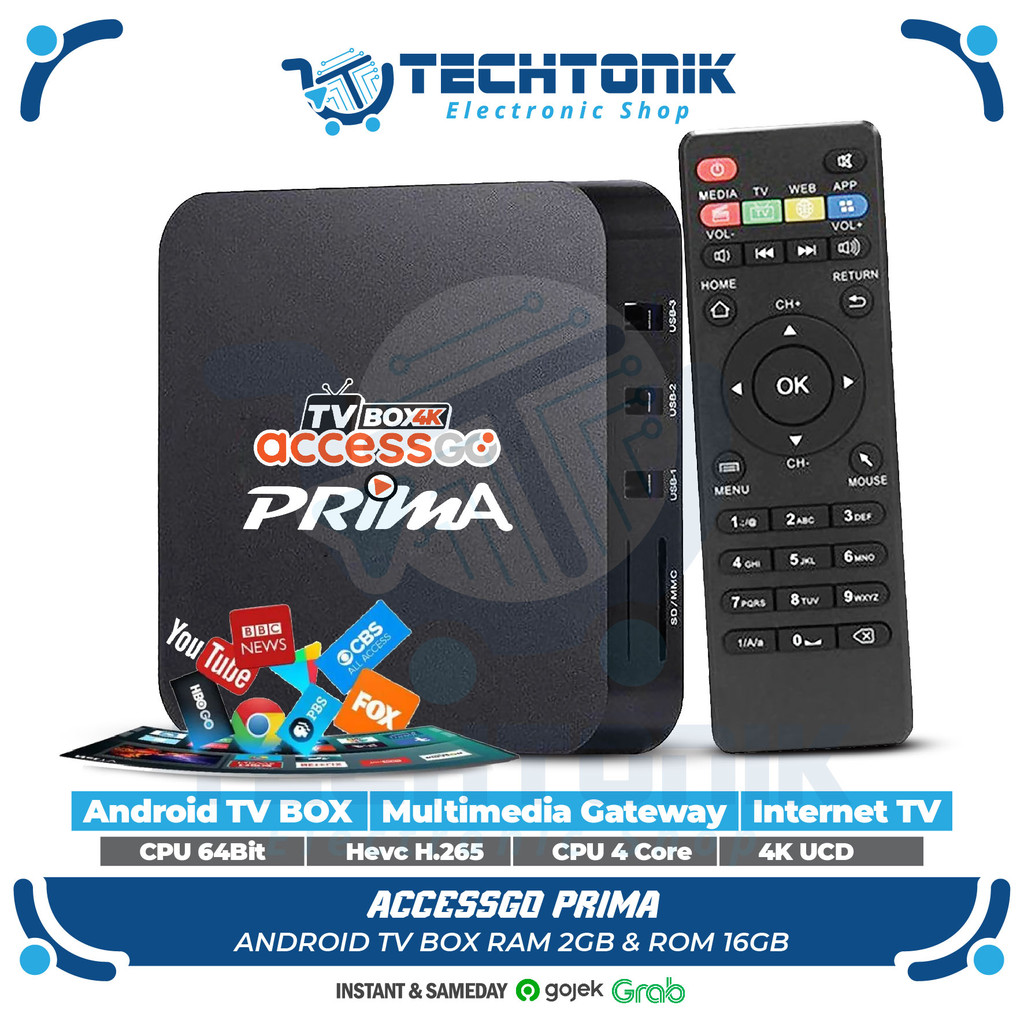 Jual ANDROID TV BOX 4K PRIMA RAM 2GB & ROM 16GB BERGARANSI | Shopee ...