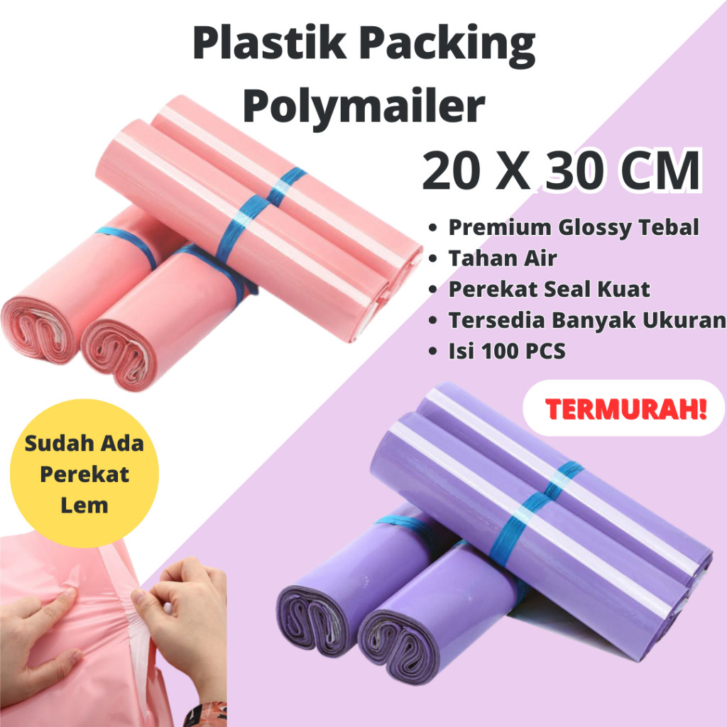 Jual Plastik Packing LDPE Onlineshop Polymailer Grade A 20X30cm Polimer ...
