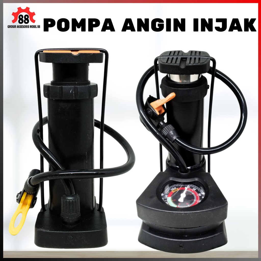 Jual Pompa Angin Kaki Injak Ban Sepeda Motor Mobil Mini Foot Pump ...