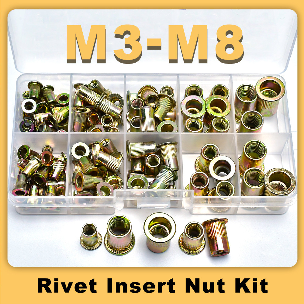 Jual M3 M4 M5 M6 M8 Flat Rivet Nut Metal Clamp Expansion Lock Nuts ...