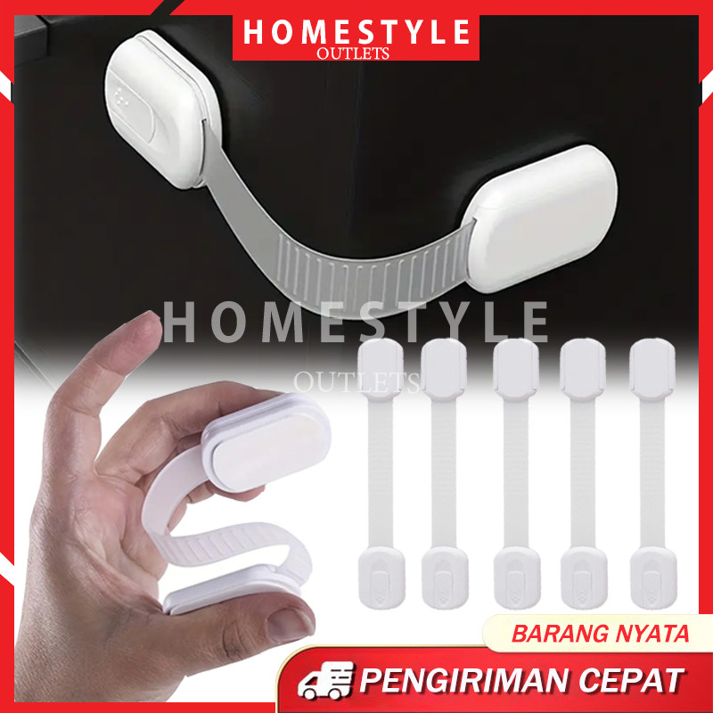 Jual Pengaman Pengunci Lemari Laci Kulkas Drawer Safety Belt Lock ...